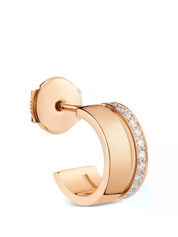 REPOSSI Berbere Diamond Hoop Earrings - Pink
