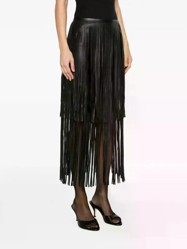 Maje Herringbone Button-detail Mini Skirt - Black