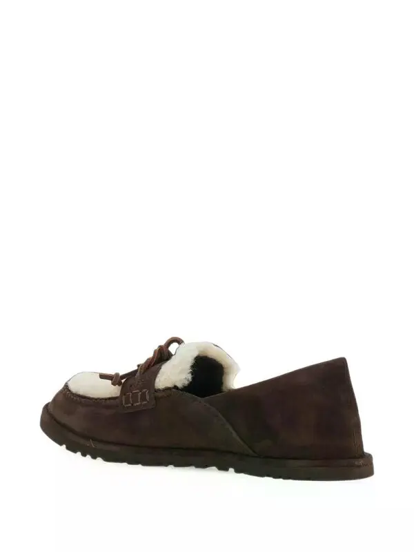 UGG Zora Shearling-trim Loafers - Brown