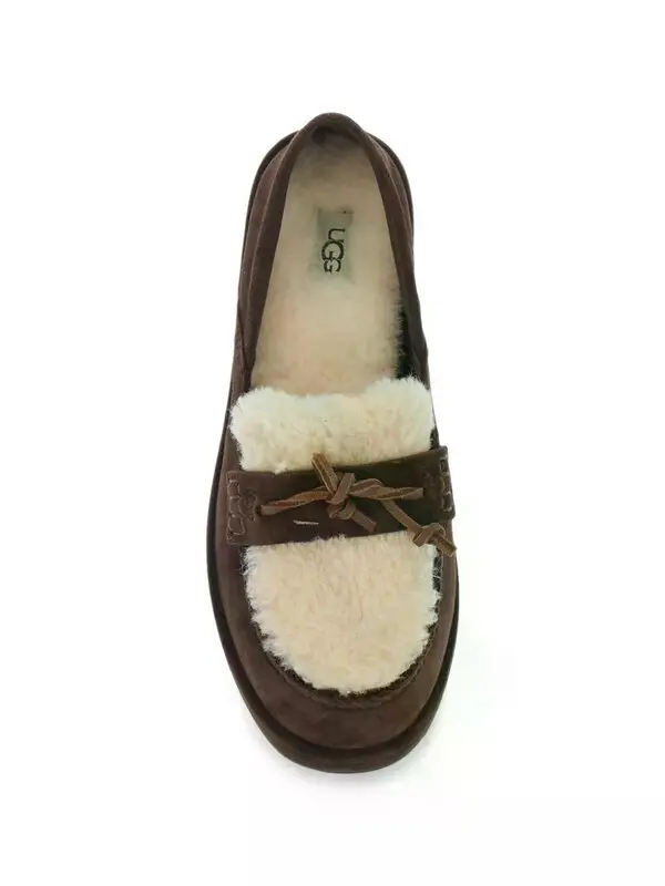 UGG Zora Shearling-trim Loafers - Brown