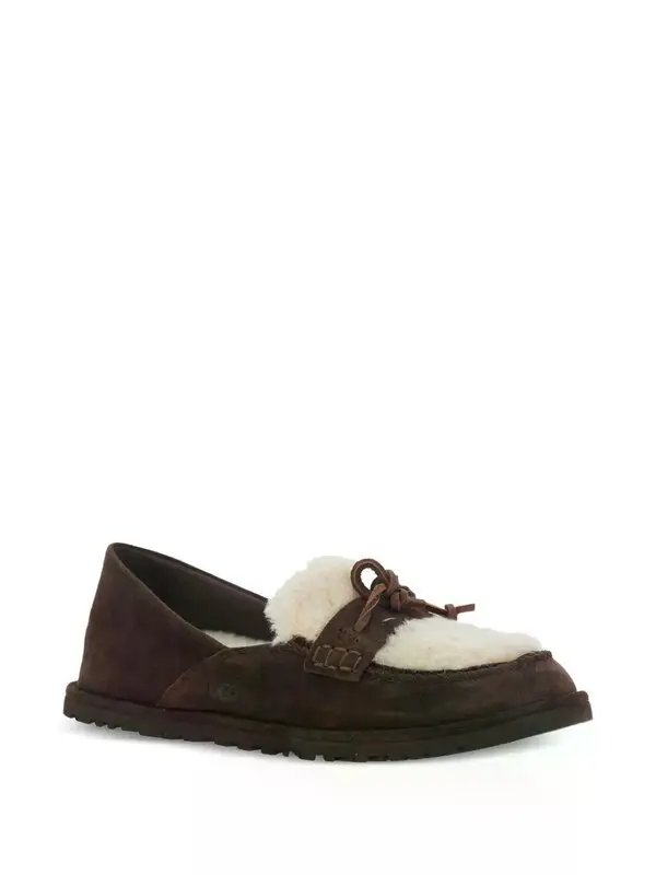 UGG Zora Shearling-trim Loafers - Brown