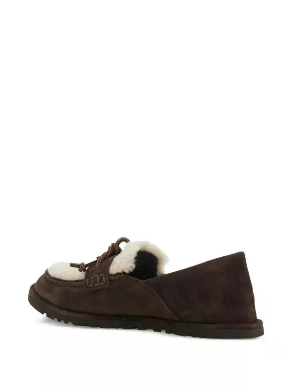 UGG Zora Shearling-trim Loafers - Brown