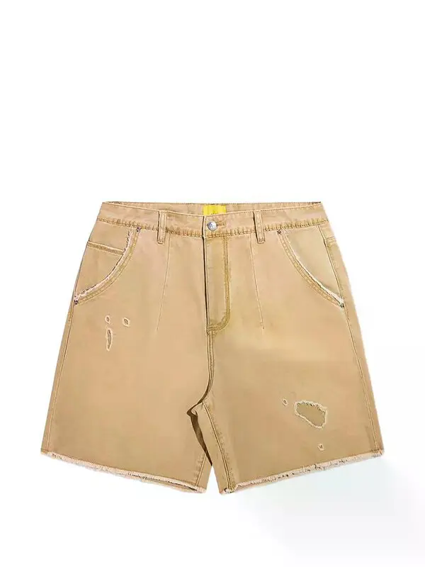 DIET STARTS MONDAY Monday Embroidered Distressed Denim Shorts