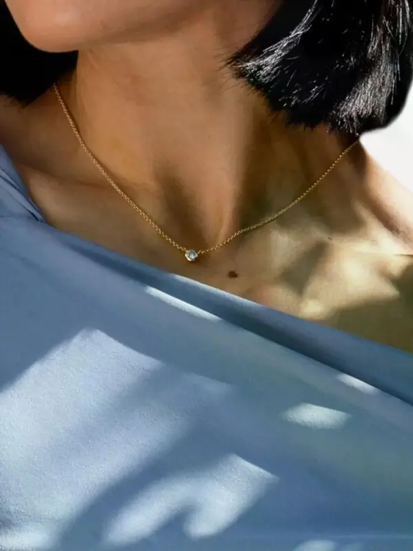 DOWER & HALL Dewdrop Gemstone Pendant Necklace