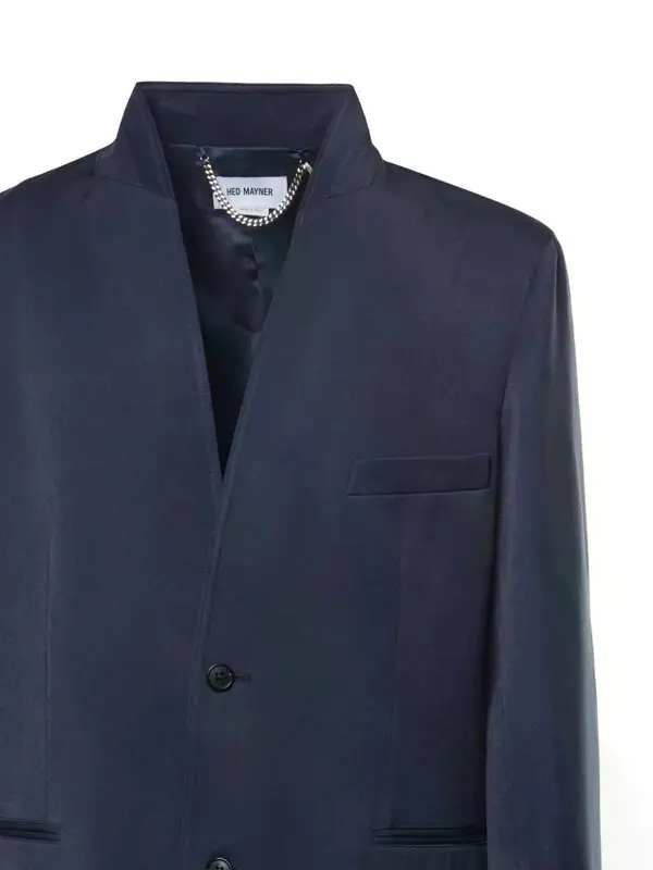 HED MAYNER Stand-up Collar Single-breasted Blazer