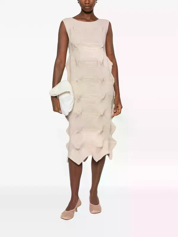 Issey Miyake Textured Pleated Dress