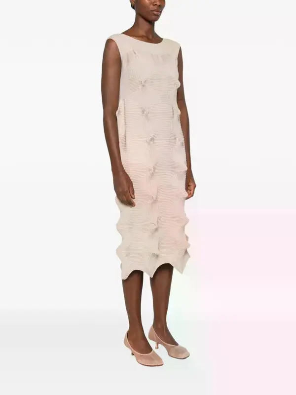 Issey Miyake Textured Pleated Dress