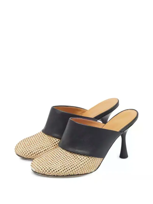 Loewe Crystal-embellished Leather Mules