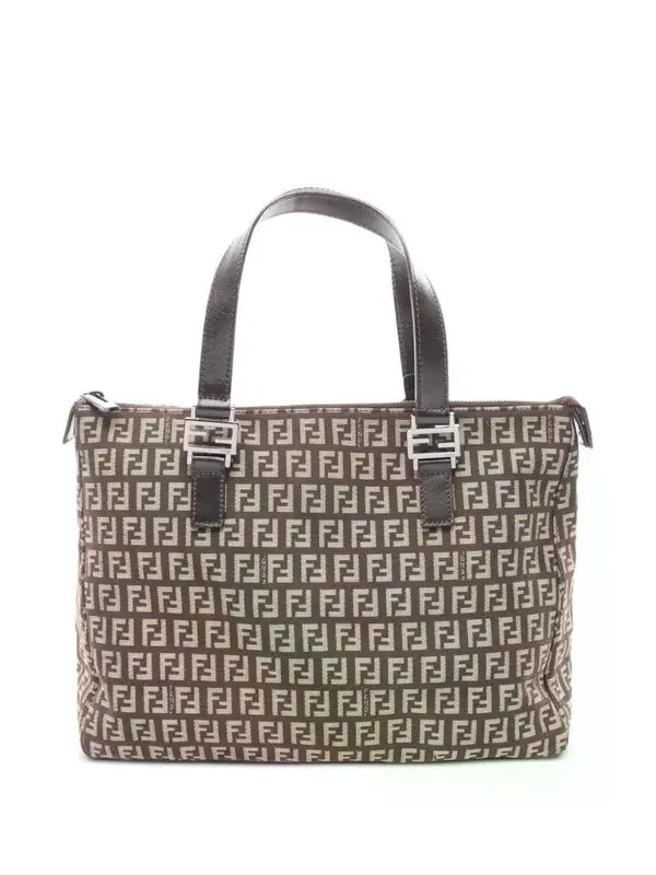 Fendi Zucchino Tote Bag - Brown