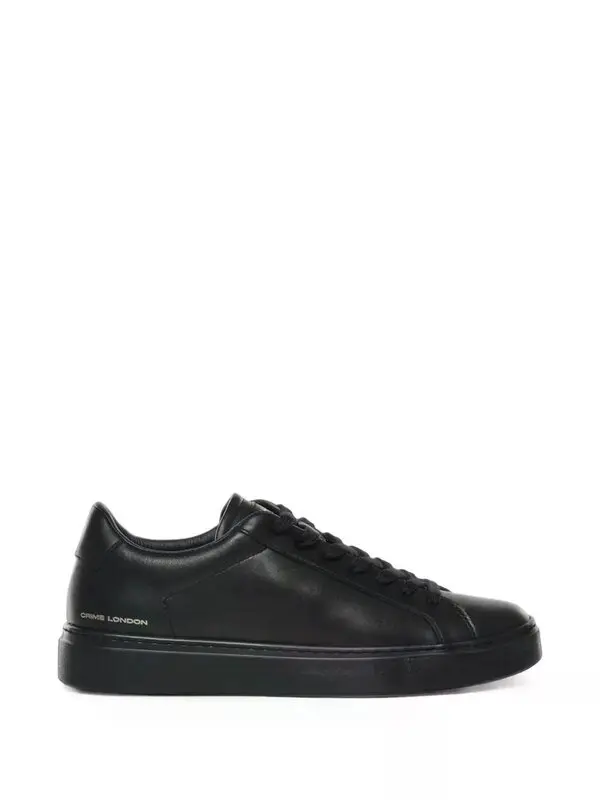 CRIME LONDON Superlight Logo-print Leather Sneakers - Black