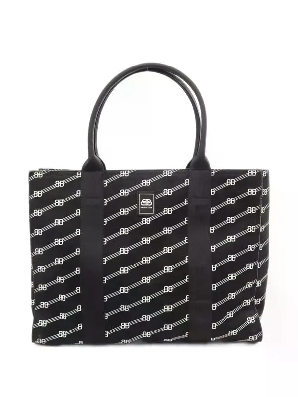Balenciaga 2000s Large Bb Monogram Tote Bag