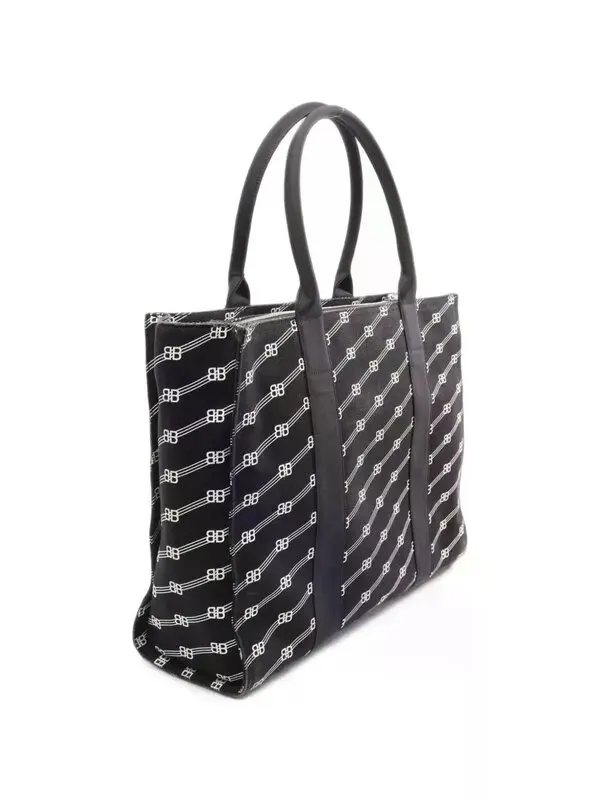 Balenciaga 2000s Large Bb Monogram Tote Bag