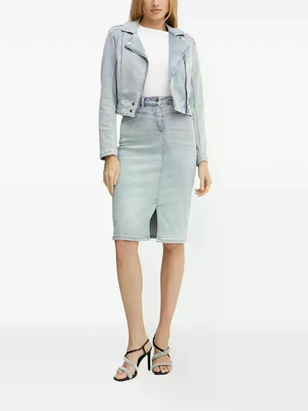 MORGAN Vammy Biker-style Denim Jacket