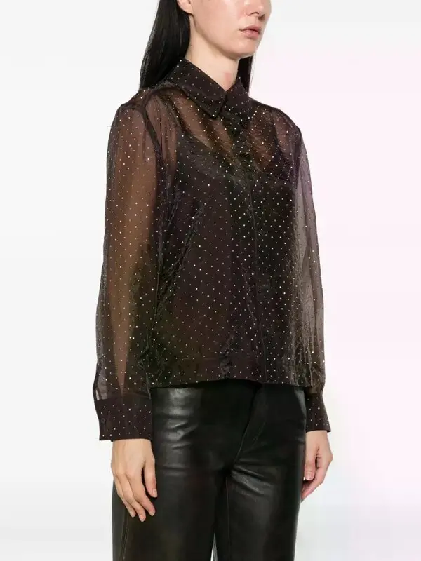 Maje Rhinestone Embellished Shirt