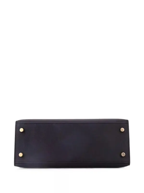 Hermès Kelly Handbag Noir Epsom With Gold Hardware 25 Satchel