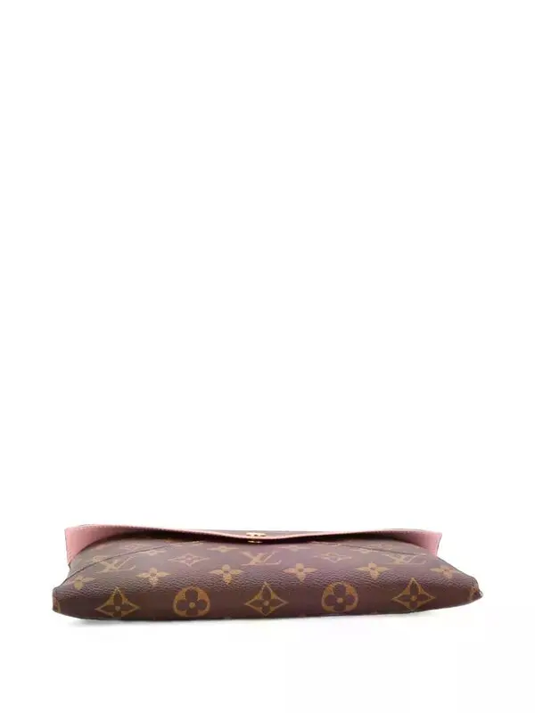 LOUIS VUITTON Monogram Canvas Clutch Bag - Brown