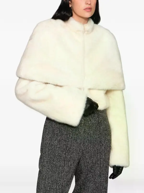 ET OCHS Vlad Cape-overlay Faux-fur Jacket