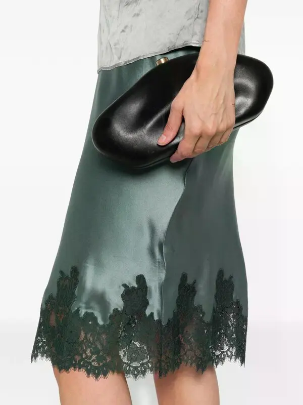 DÔEN Yellowette Lace-trim Midi Skirt - Green