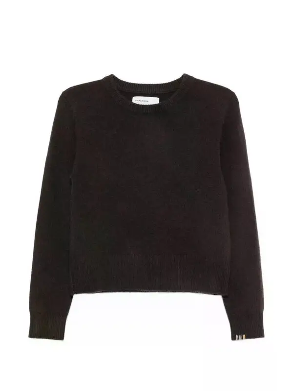 Extreme Cashmere Ribbed-trim Fine Knit Sweater - Brown