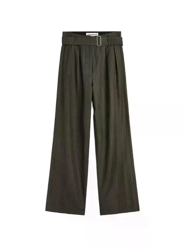 Our Legacy Soar Pinstriped-wool Trousers - Grey