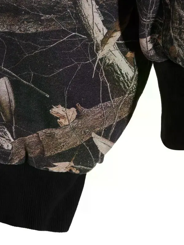 Carhartt Work In Progress Camouflage-print Hooded Jacket - Black