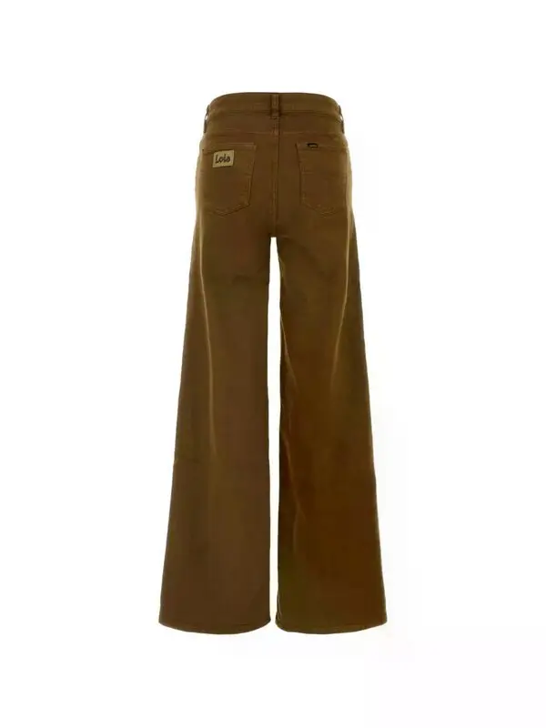 LOIS Palazzo Stretch-cotton Mid-rise Pants