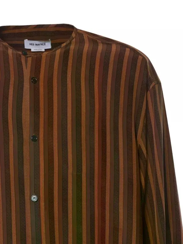 HED MAYNER Striped Silk Shirt