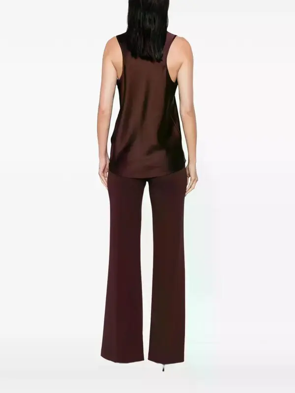 Imperial Lace-trim Satin Top