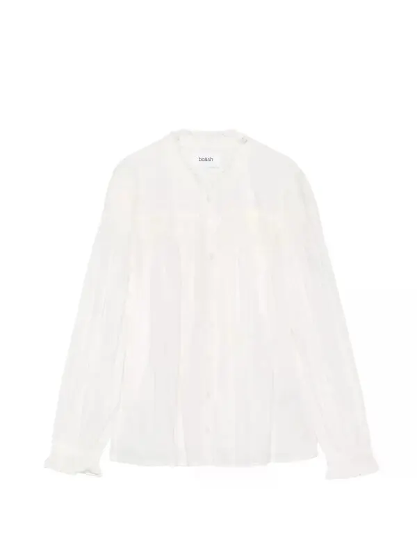 Ba&sh Smocked Ruffled Blouse - White