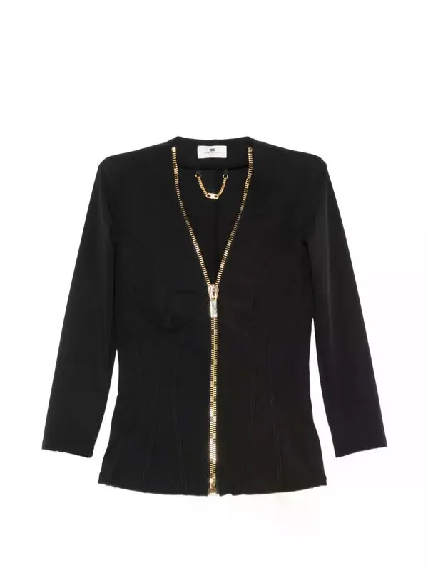 Elisabetta Franchi Zip-up Corset-style Jacket - Black