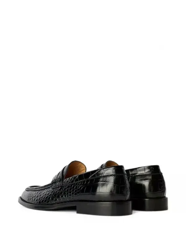 Our Legacy Light Croc-effect Leather Loafers