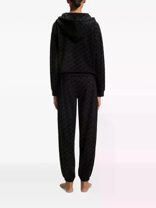 Hugo Relaxed-fit Hooded Jacket With Flocked-logo Print