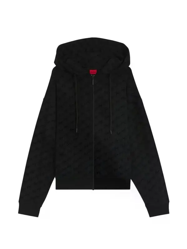Hugo Relaxed-fit Hooded Jacket - Black