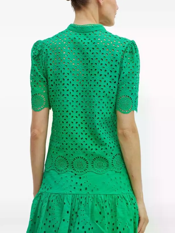 MORGAN Broderie Anglaise Scalloped Top