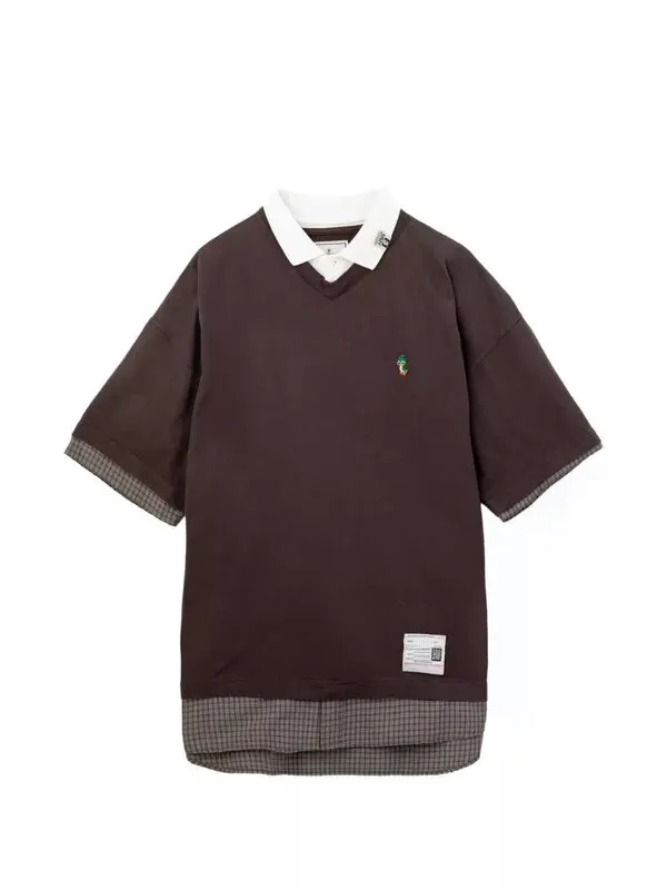 Mihara Yasuhiro Triple-layered Duck-embroidered T-shirt - Brown