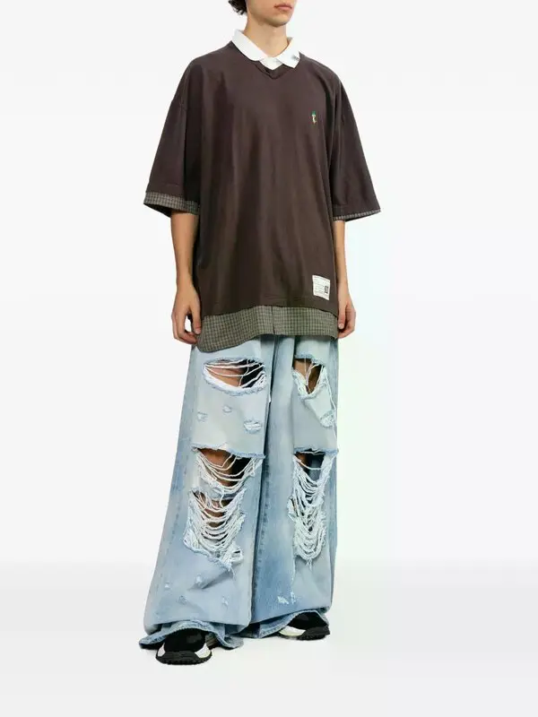 Mihara Yasuhiro Triple-layered Duck-embroidered T-shirt