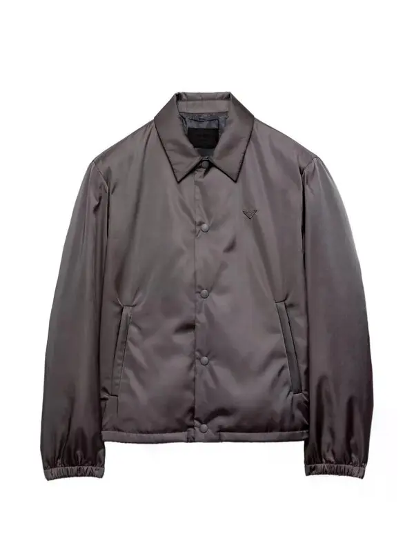 Prada Re-nylon Shirt Jacket With Enamelled Triangle Logo