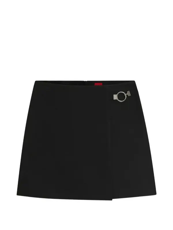 Hugo Wrap Mini Skirt With Metal Carabiner
