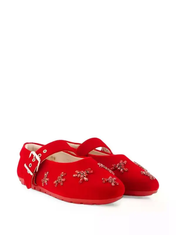 Simone Rocha Mary Jane Ballet Flats - Red