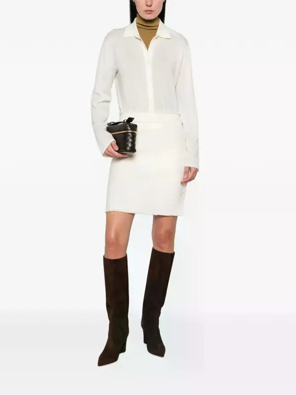 Max Mara Frayed Edge Mini Skirt