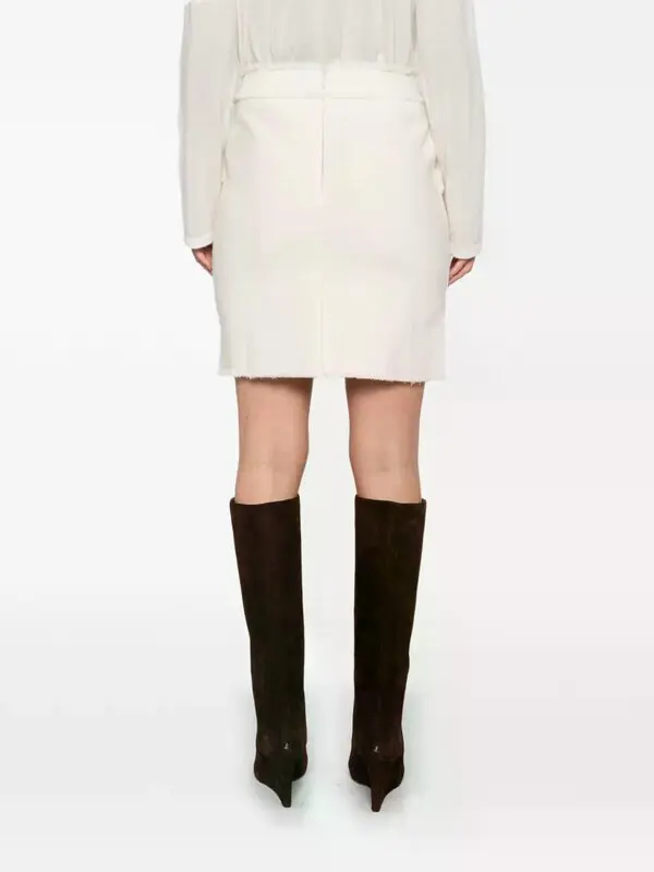 Max Mara Frayed Edge Mini Skirt