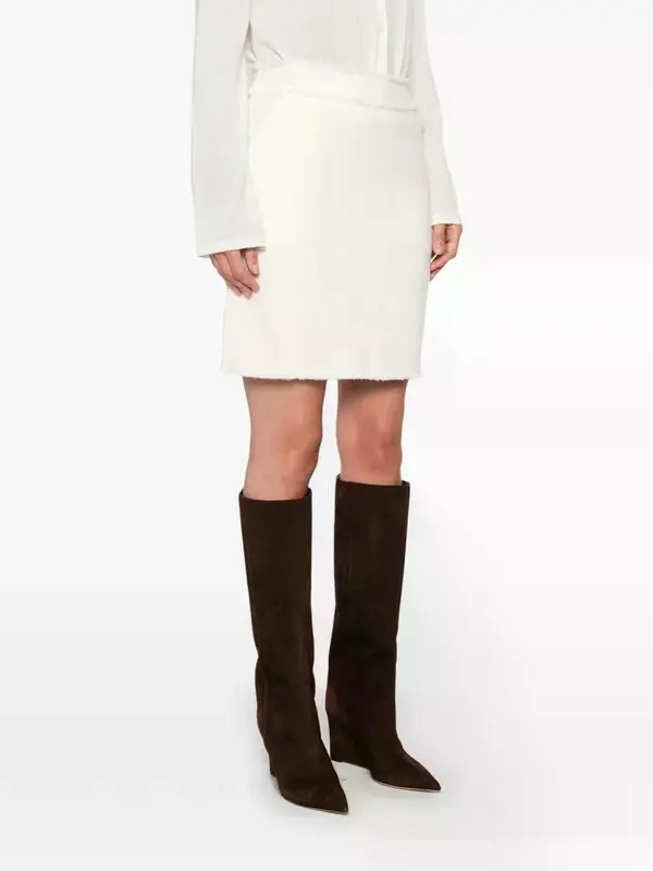 Max Mara Frayed Edge Mini Skirt