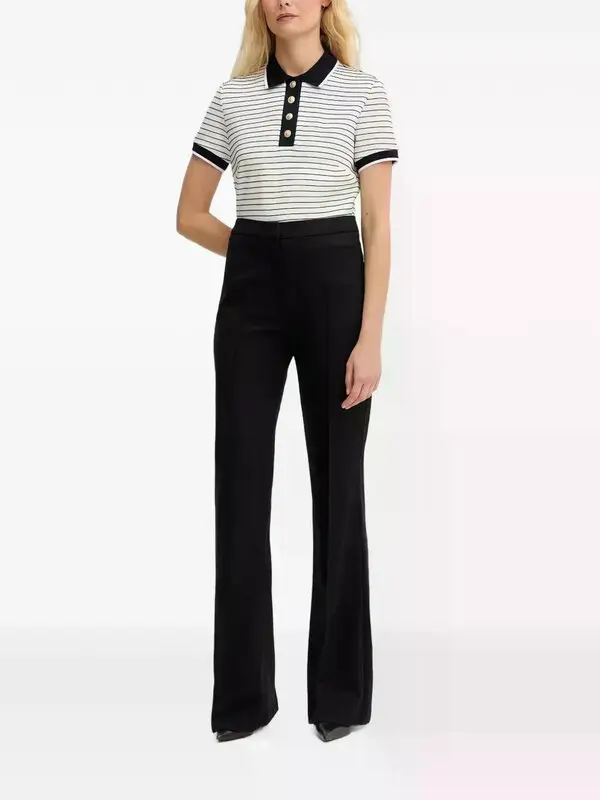 MORGAN Pressed-crease Flared Trousers - Blue