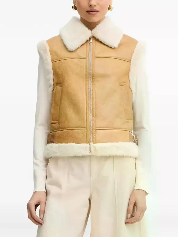MORGAN Faux-fur Trim Gilet