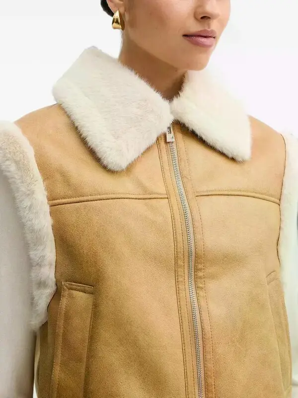 MORGAN Faux-fur Trim Gilet