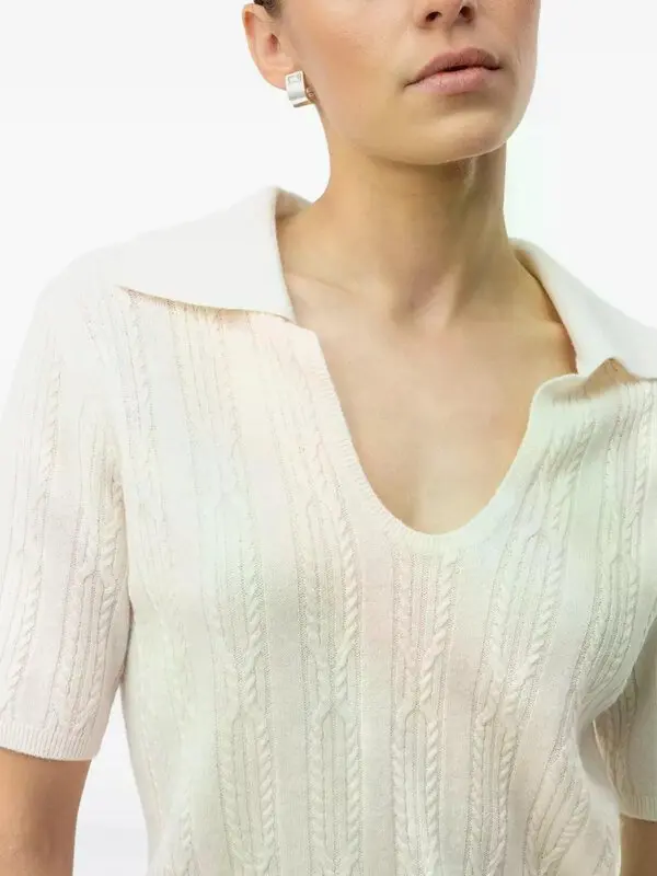 Hugo Cable Knit Polo T-shirt