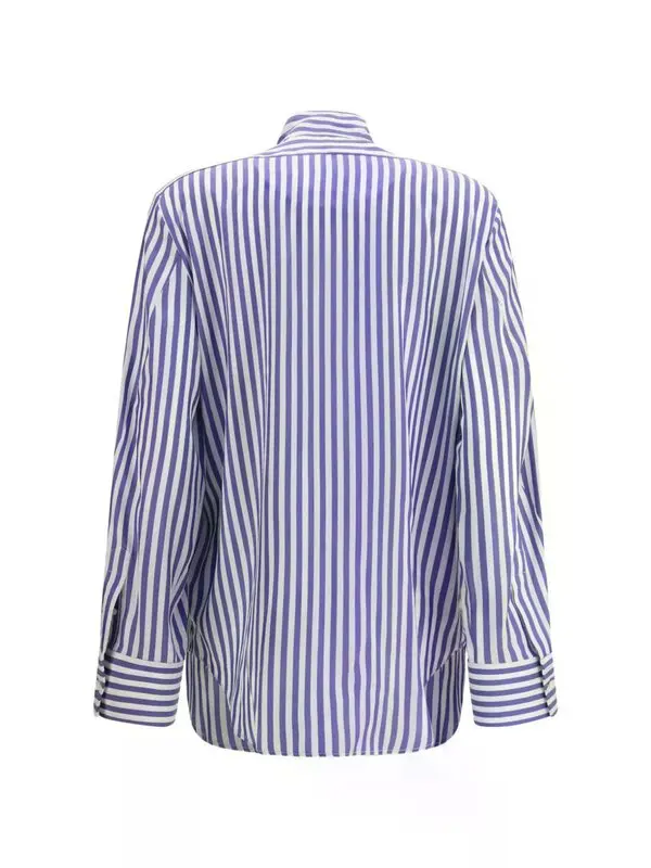 Givenchy Cocoon Striped Pussy-bow Shirt - Blue