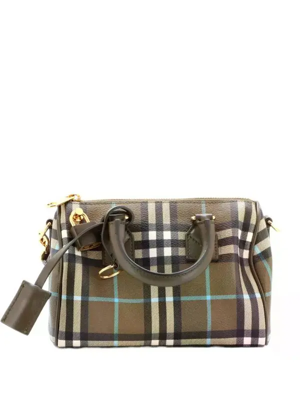 Burberry Bowling Bag Check E-canvas Mini Satchel