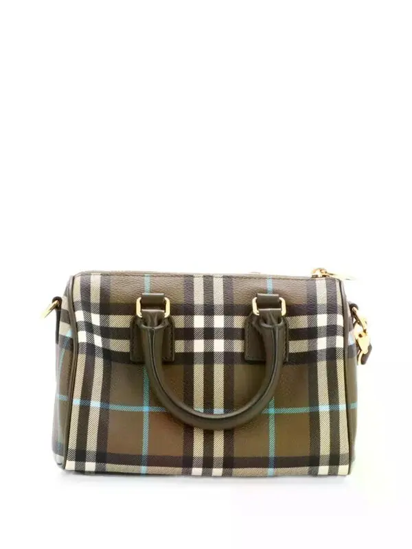 Burberry Bowling Bag Check E-canvas Mini Satchel