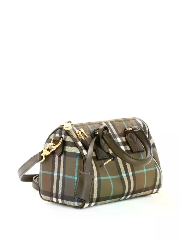 Burberry Bowling Bag Check E-canvas Mini Satchel